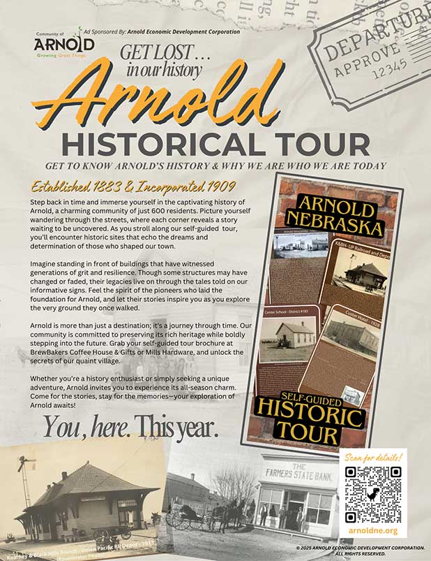 Take the Arnold Historical Walking Tour | Community of Arnold, NE ...